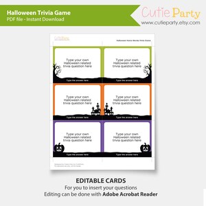 Halloween Trivia Game, Halloween Guessing Game, Halloween Quiz Night ...