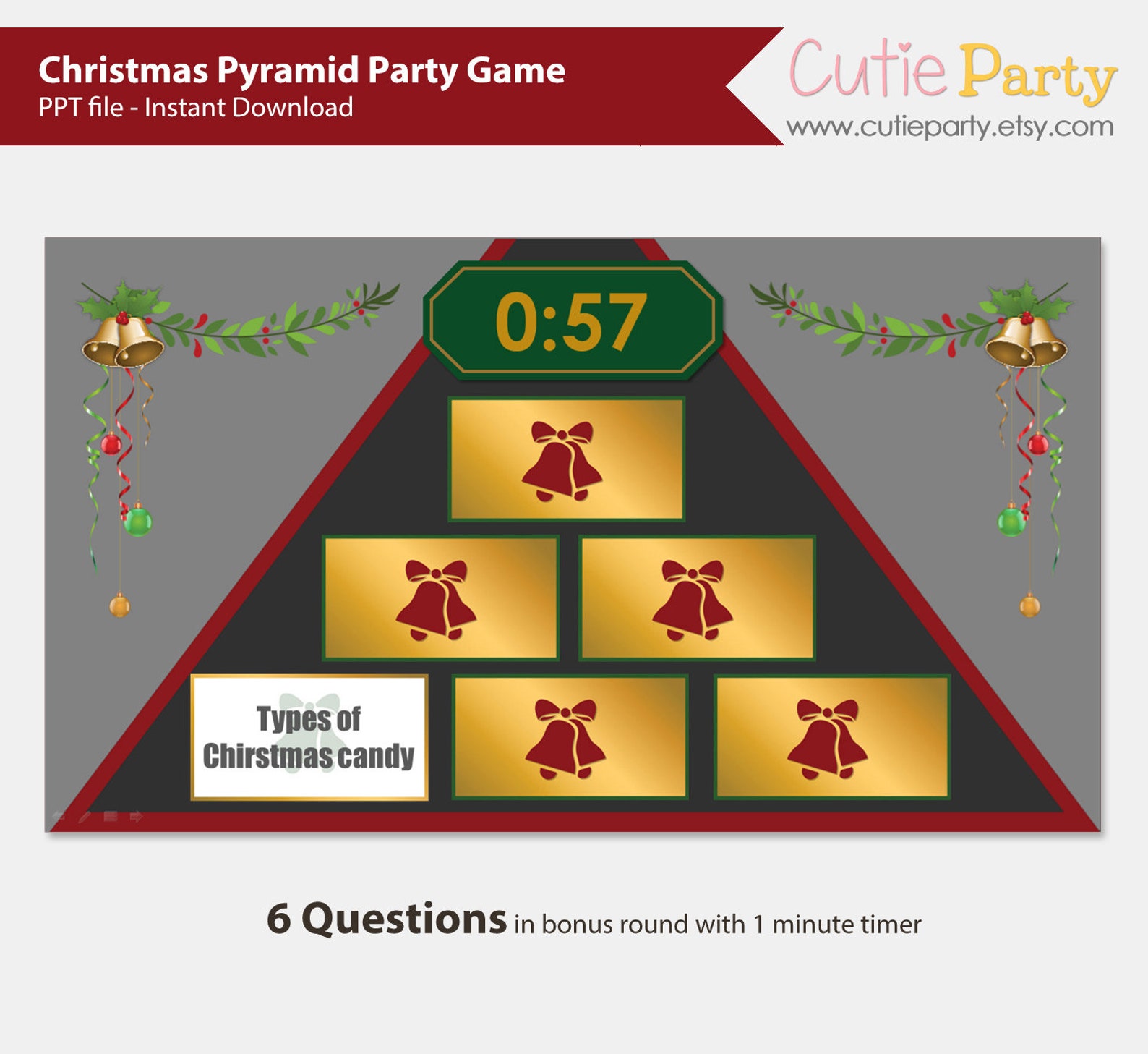 Christmas Pyramid Trivia Game: Interactive Family Fun (powerpoint ...