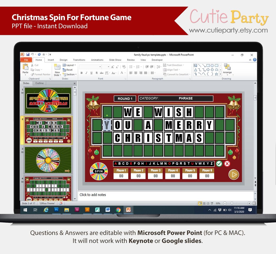 Wheel of Fortune, Christmas Wheel of Fortune, Christmas Trivia ...