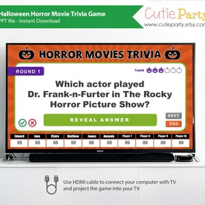 Halloween Trivia Game, Horror Movie Guessing Game, Halloween Quiz Night ...