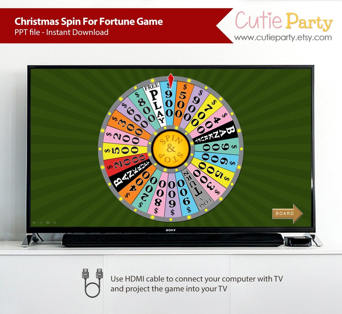 Wheel of Fortune Christmas Wheel of Fortune Christmas | Etsy