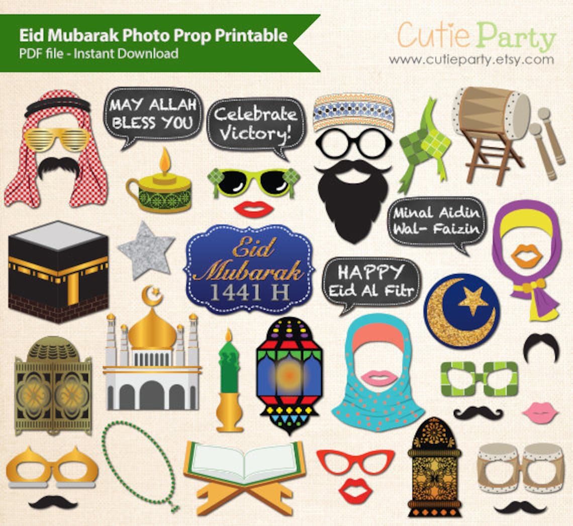 Eid Mubarak Photo Booth Prop Eid Photo Booth Prop Islamic - Etsy