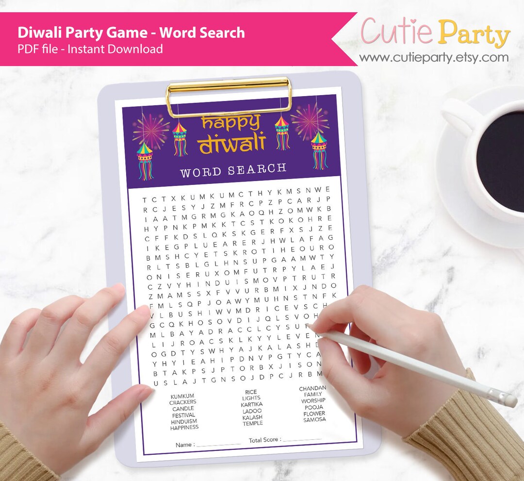 Diwali Word Search, Diwali Game, Diwali Printable, Diwali Word Game ...