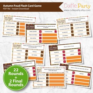 Thanksgiving Feud Game, Fall Party Game, Printable Feud Game ...