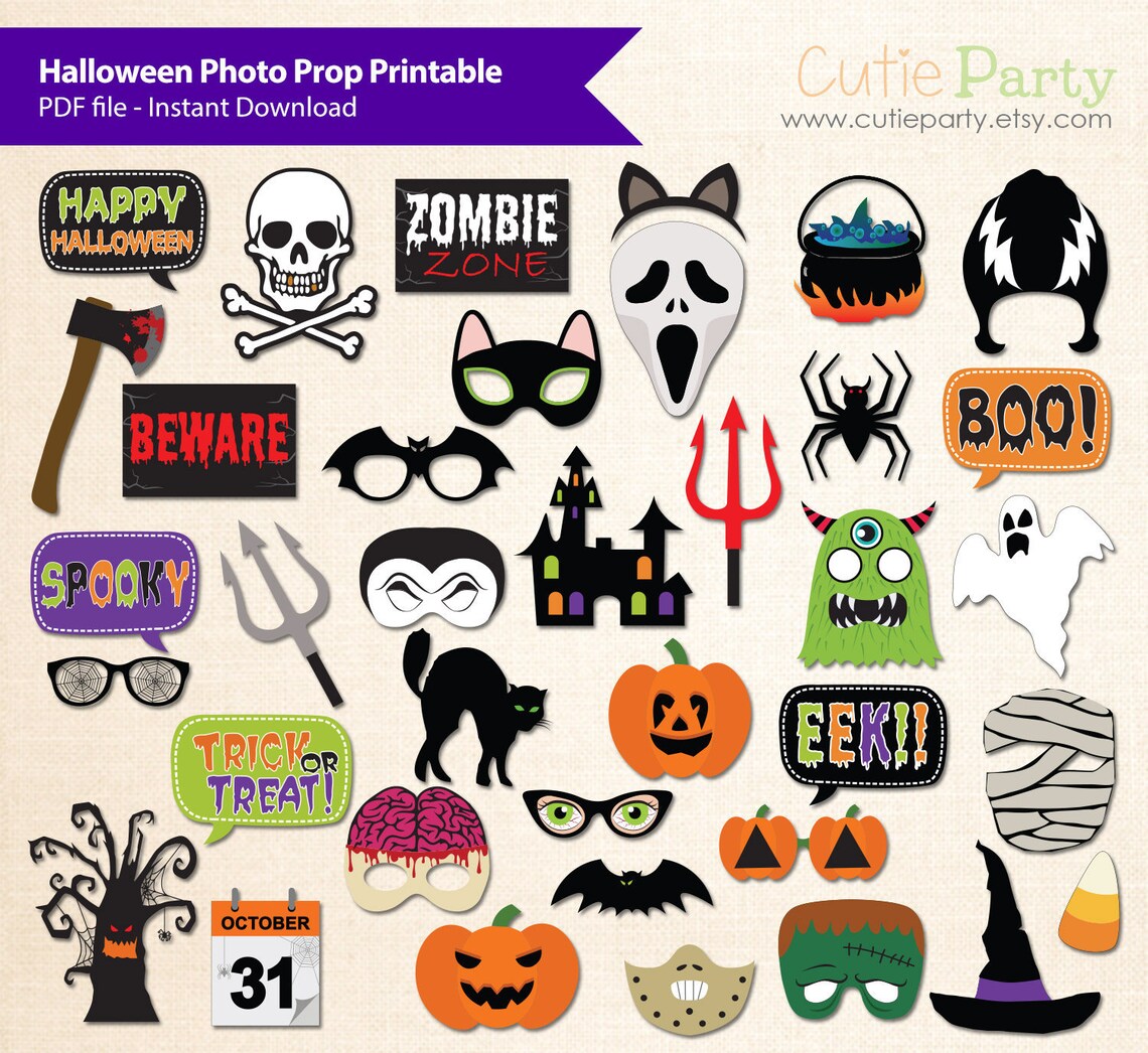 Halloween Photo Booth Props Halloween Photo Booth Prop | Etsy