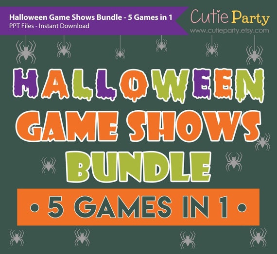 Halloween Party Games Halloween Game Show Bundle Virtual | Etsy