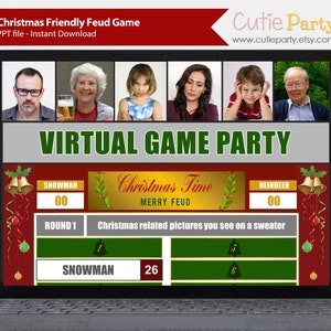 Christmas Friendly Feud Game, Christmas Trivia Game, Virtual Christmas ...