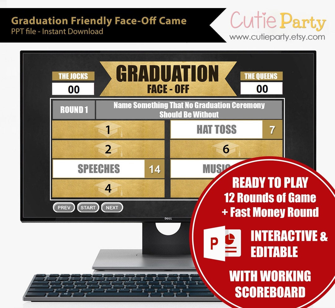 Graduation Friendly Face-off, Grad Party Trivia Game, Class of 2022 ...