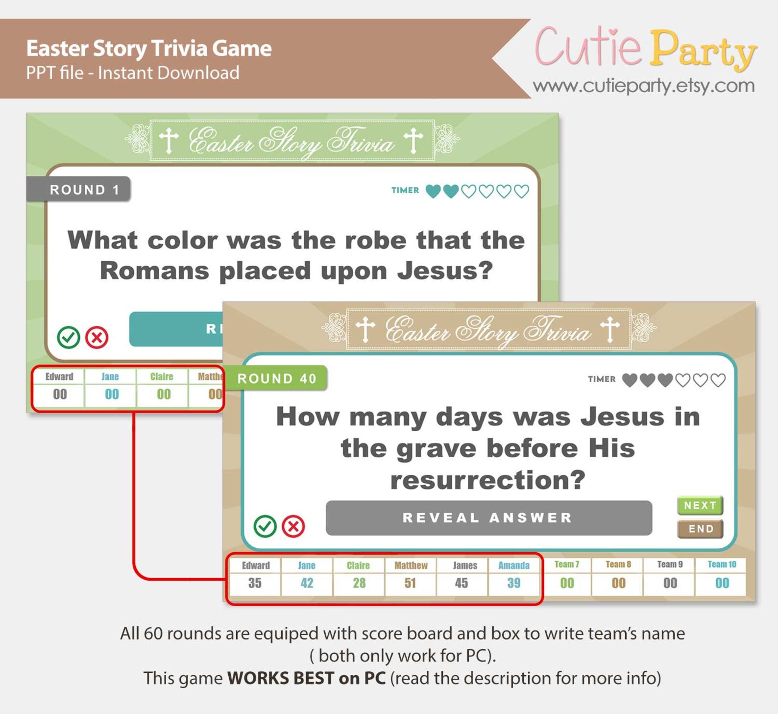 Easter Story Trivia Easter Story Guessing Game Virtual | Etsy