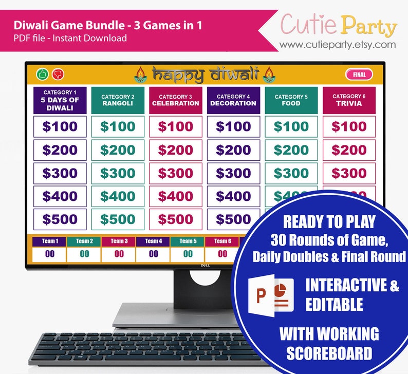 Diwali Party Games, Virtual Game Party, Diwali Party Game Bundle ...
