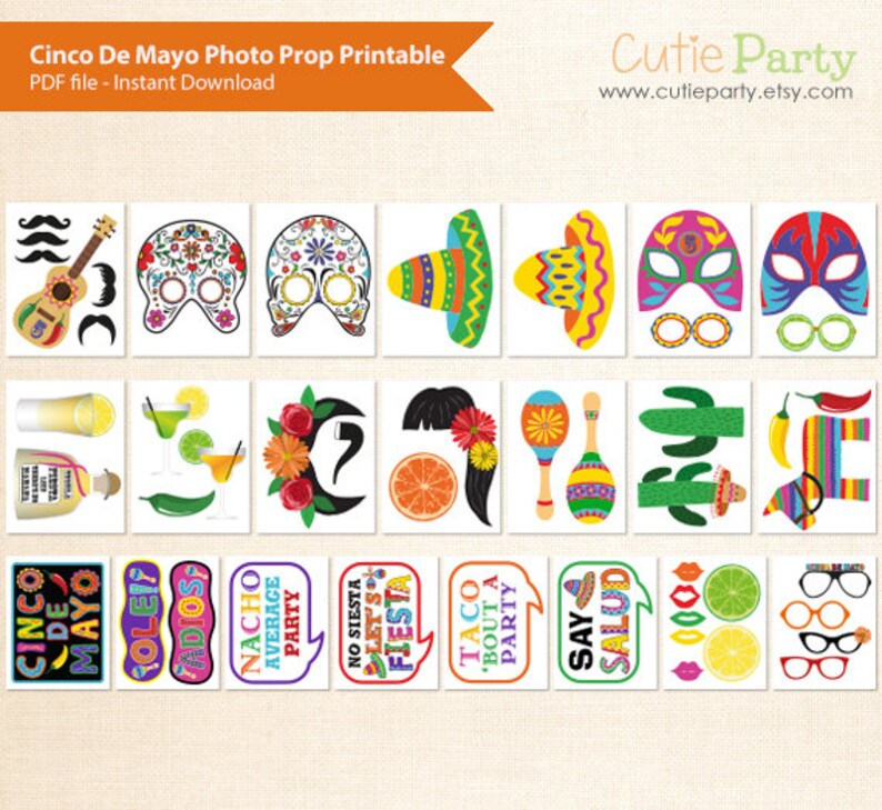 Cinco De Mayo Photo Booth Prop Mexican Fiesta Photo Booth - Etsy