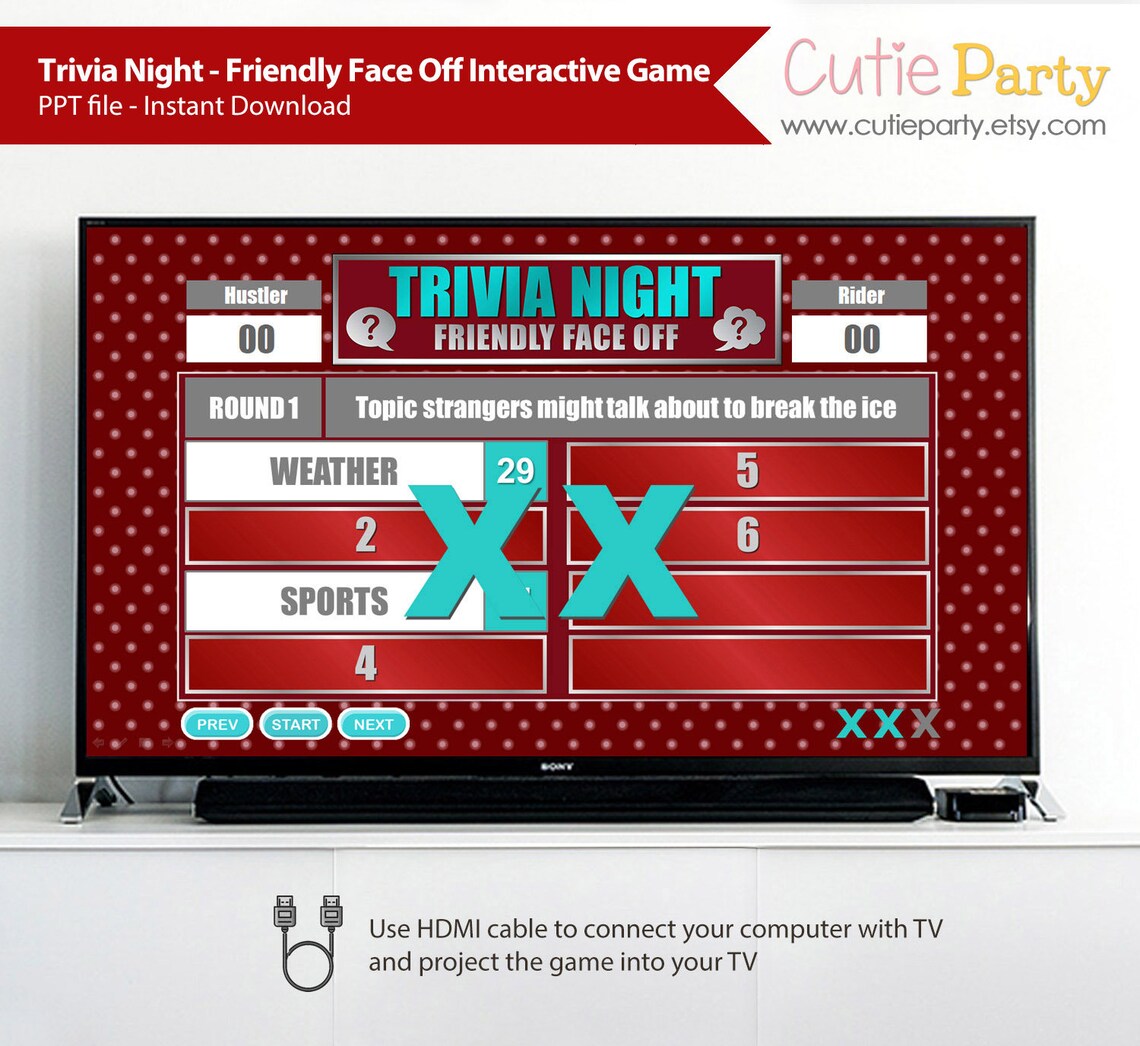 Trivia Night Friendly Feud Game, Virtual Party Trivia, Virtual Trivia ...