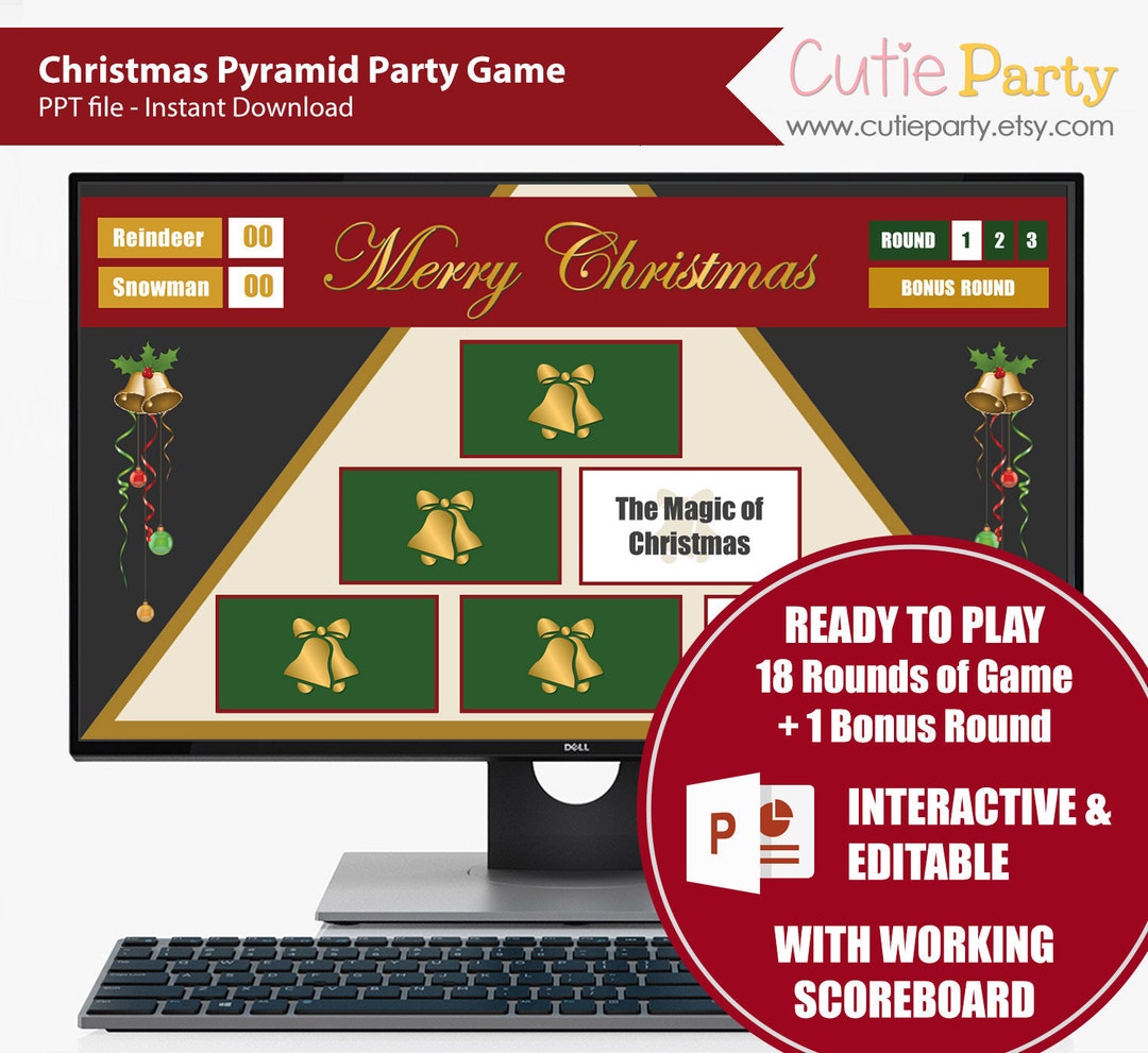 Christmas Pyramid Trivia Game: Interactive Family Fun (powerpoint ...