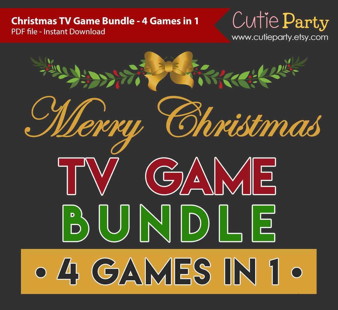 Christmas Party Games, Christmas TV Game Bundle, Virtual Game Party ...