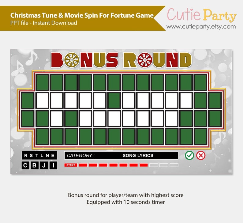 Wheel of Fortune Christmas Wheel of Fortune Christmas Movie - Etsy