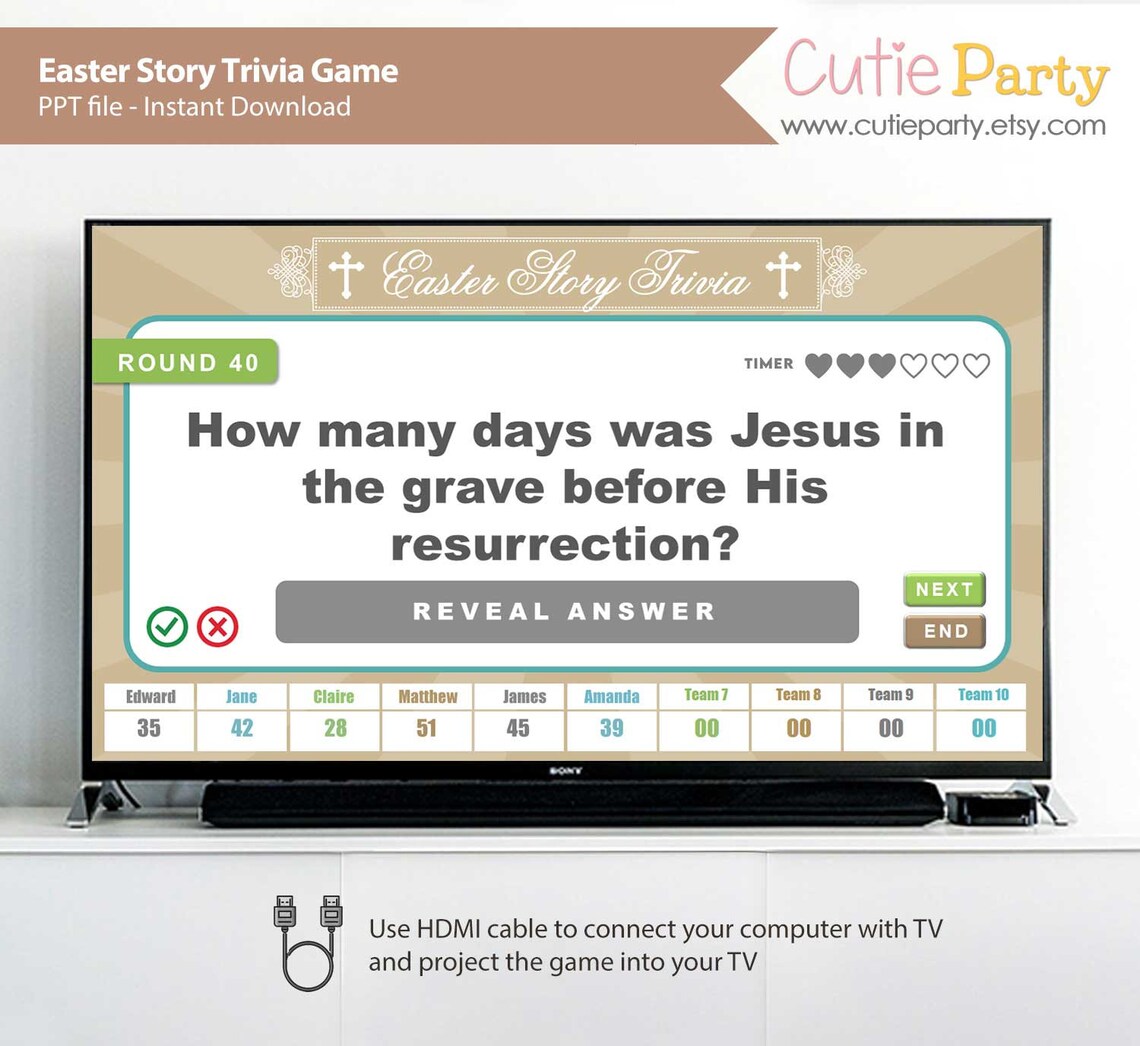 Easter Story Trivia Easter Story Guessing Game Virtual | Etsy