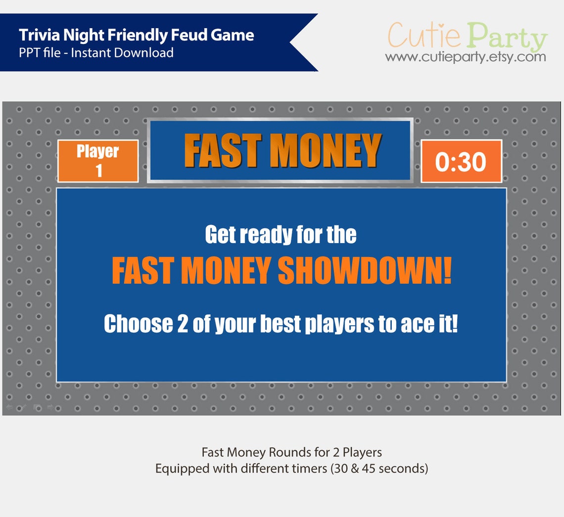 Trivia Night Friendly Feud Game Virtual Party Trivia Virtual | Etsy