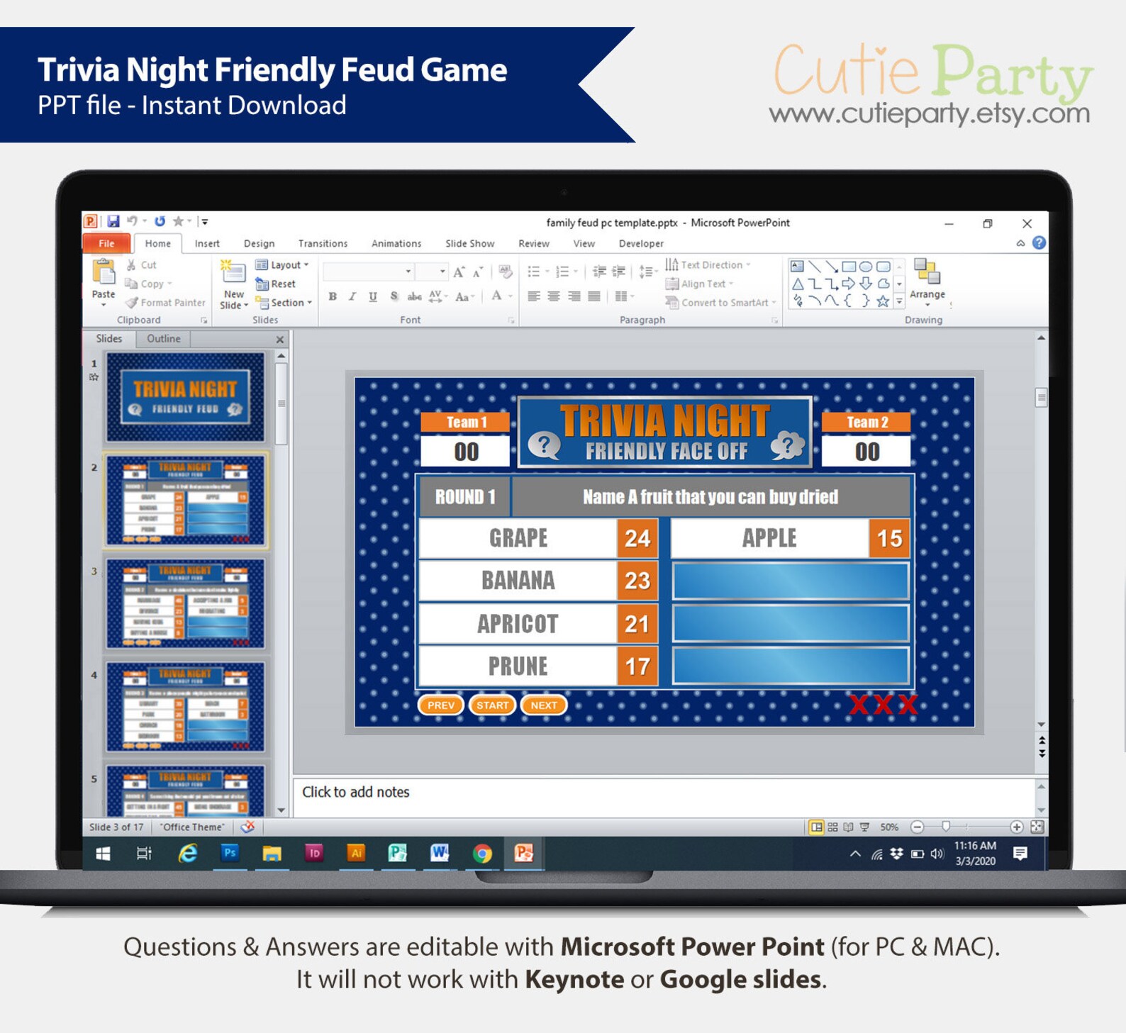 Trivia Night Friendly Feud Game Virtual Party Trivia Virtual - Etsy
