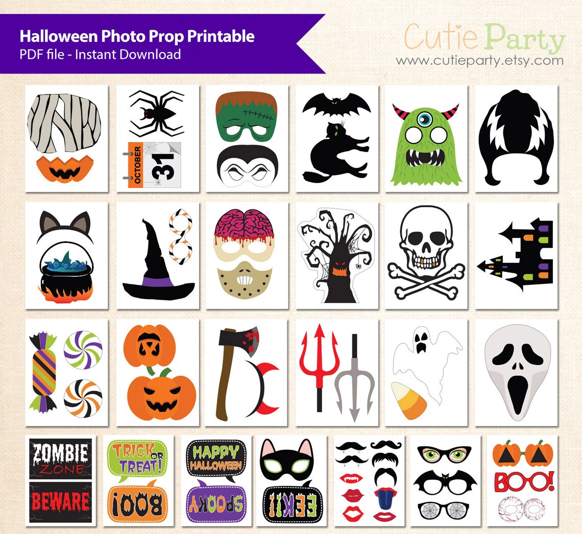 Halloween Photo Booth Props Halloween Photo Booth Prop | Etsy