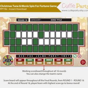 Wheel of Fortune, Christmas Wheel of Fortune, Christmas Movie Trivia ...