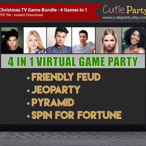 Christmas Party Games, Christmas TV Game Bundle, Virtual Game Party ...
