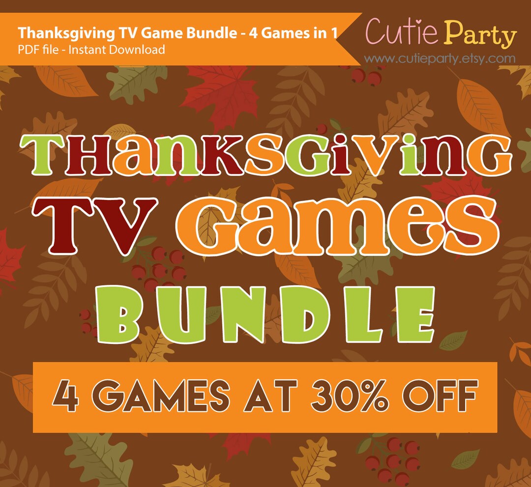 Thanksgiving Party Games, Thanksgiving TV Game, Virtual Game Party ...