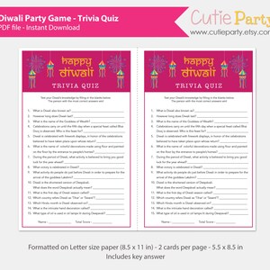 Diwali Trivia Game, Diwali Party Game Printable, Diwali Quiz Night ...