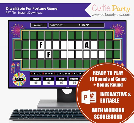 Wheel of Fortune Diwali Wheel of Fortune Diwali Trivia Quiz | Etsy