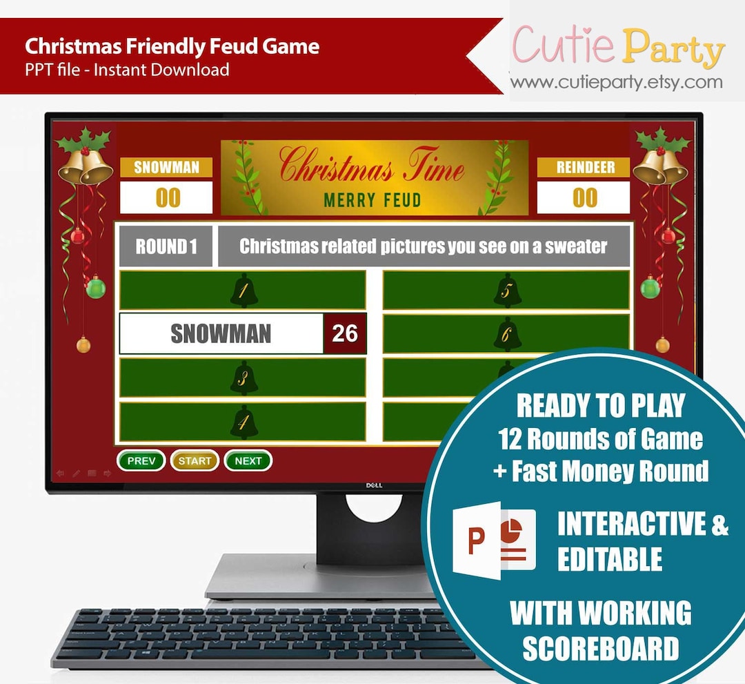 Christmas Friendly Feud Game, Christmas Trivia Game, Virtual Christmas ...