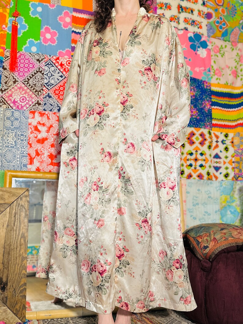 90s Christian Dior Nighty Floral Satin Nightgown Dior Nightgown Floral ...