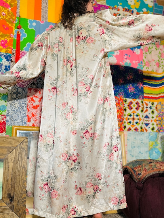 90s Christian Dior Nighty - Floral Satin Nightgown - … - Gem