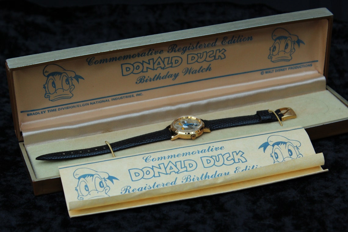 RARE Walt Disney Donald Duck Watch by Bradley 1960s - Etsy
