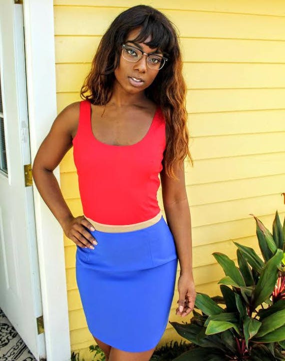 Vintage 90s Body Suit - Red One Piece Bodysuit - Vint… - Gem