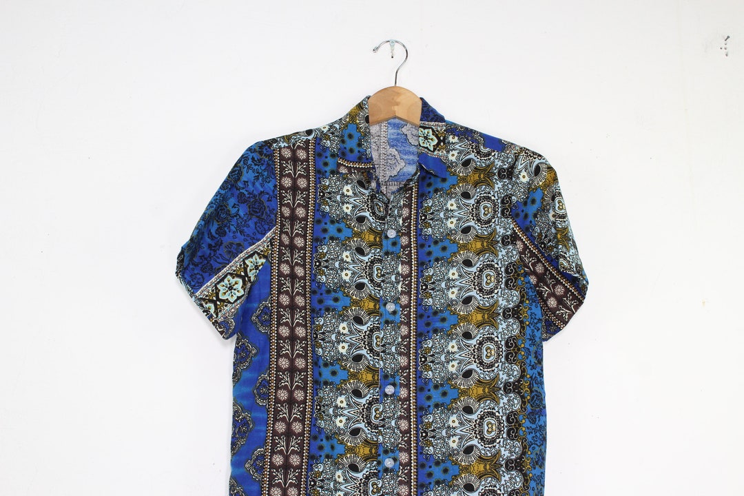 Kids Vintage Unisex Button up - Trippy Print Kids Button up - Vintage ...