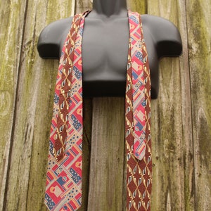 Reclaimed Trippy Tie Collar - Upcycled Mens Ties - Festival Pashmina ...