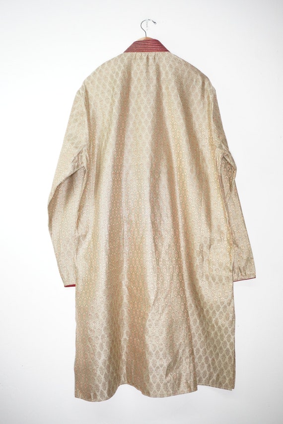Vintage Silk Indian Robe - Gold Robe - Traditional In… - Gem