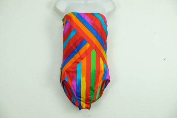 Vintage Strapless One Piece PRIDE Swimsuit - One Piec… - Gem