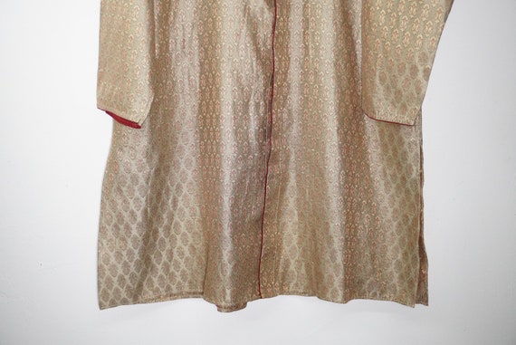 Vintage Silk Indian Robe - Gold Robe - Traditional In… - Gem