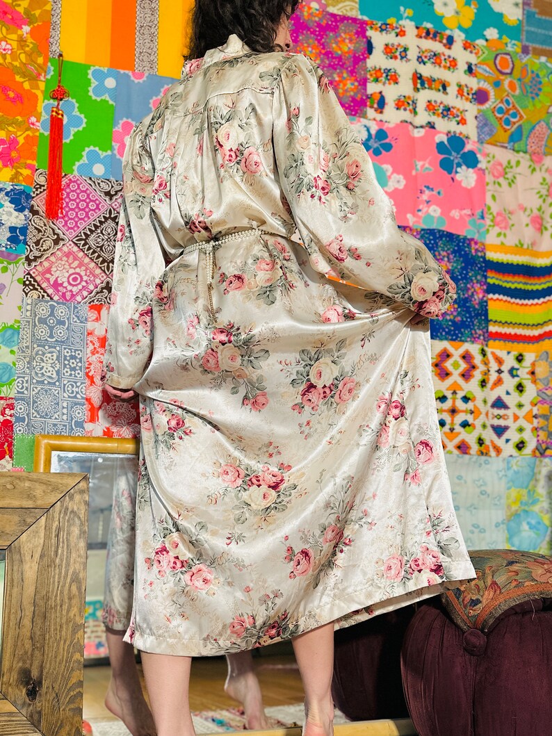 90s Christian Dior Nighty Floral Satin Nightgown Dior Nightgown Floral ...