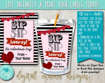 Kool Aid Valentine Instant Download DIY Print or - Etsy