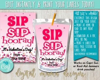 Kool Aid Valentine Instant Download DIY Print or - Etsy