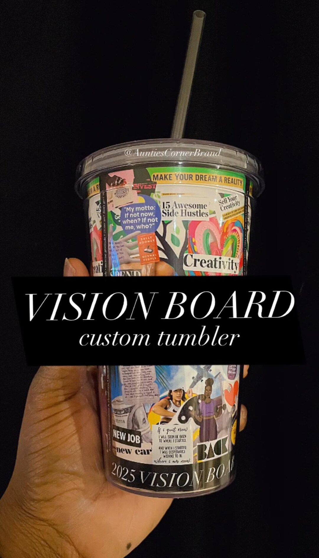 Custom Vision Board Tumbler - Etsy
