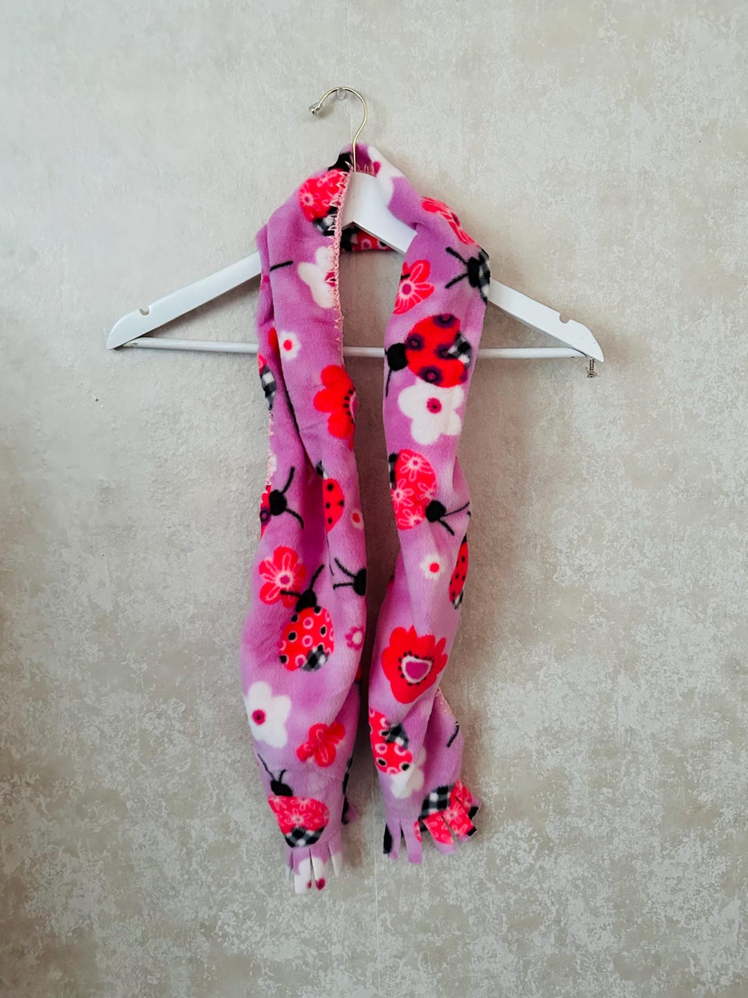 Cute Kid Scarves, Children Outfits, Pink Scarf, Lady Bug and Flowers ...