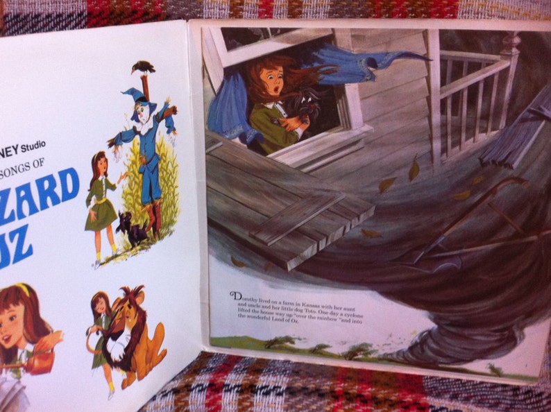 The Wizard of Oz Disneyland Records LP Storybook and Vinyl - Etsy