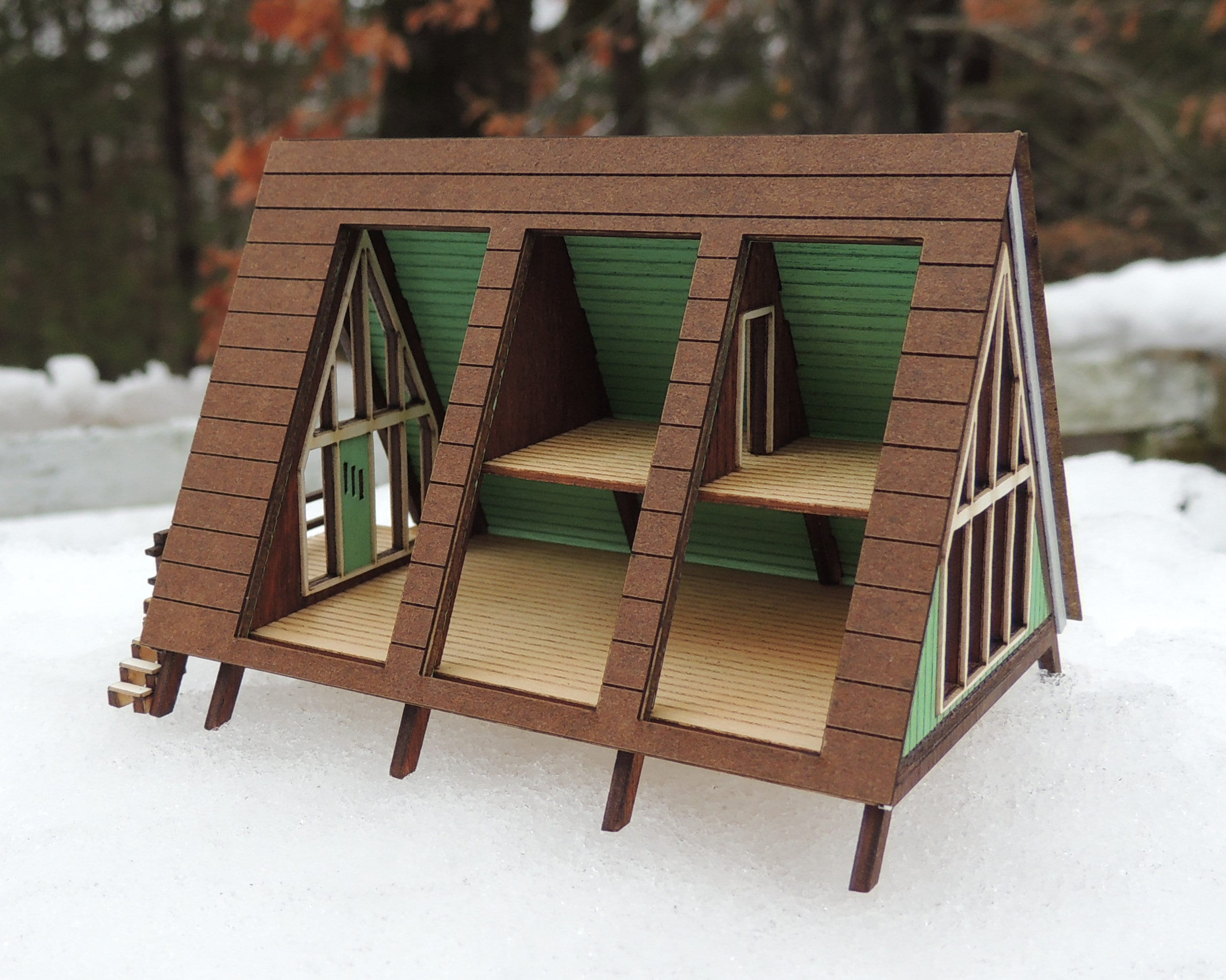 1:144 Scale A-frame Dollhouse KIT - Etsy Australia