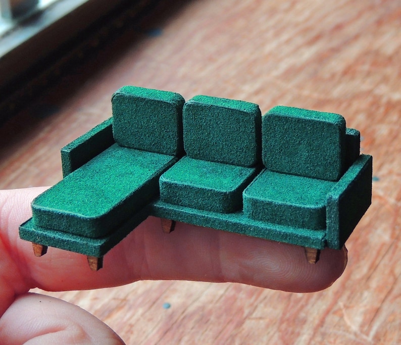 1:48 Miniature Velvet Couch KIT - Etsy