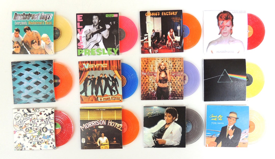 1:12 Miniature Colored Vinyl Record - Etsy
