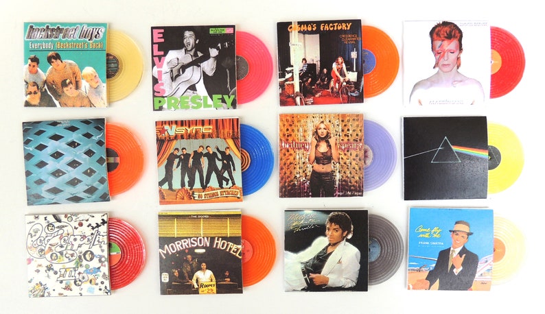 1:12 Miniature Colored Vinyl Record - Etsy