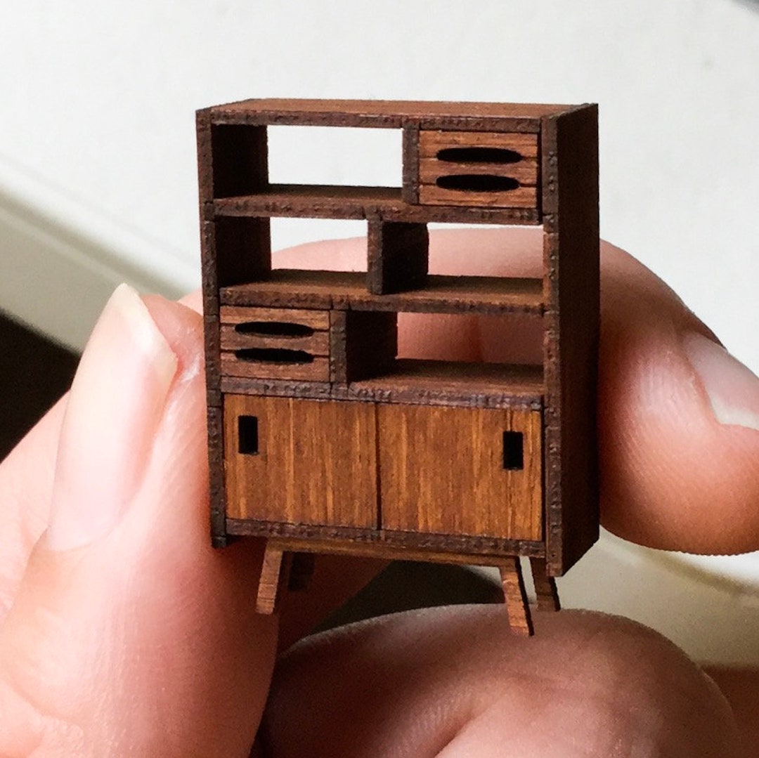 1:48 Miniature Bookcase KIT - Etsy