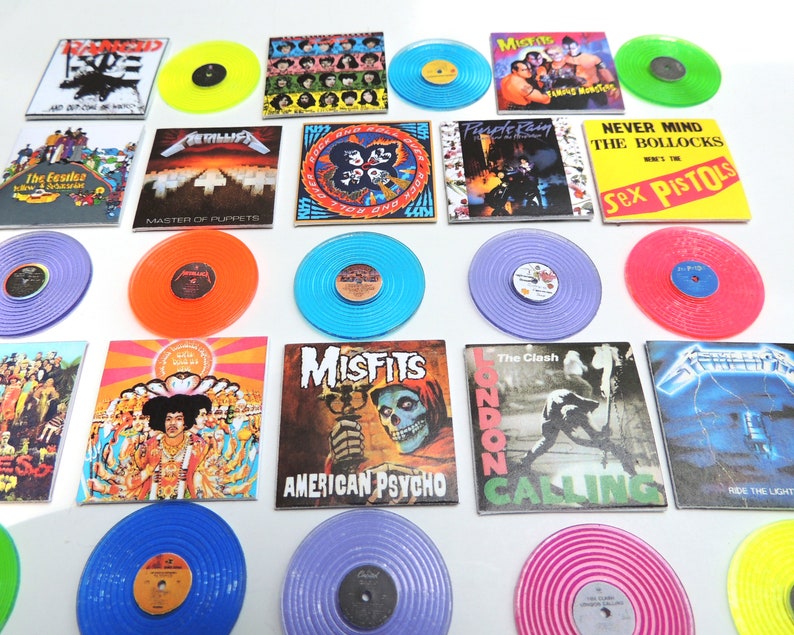 1:12 Miniature Colored Vinyl Record - Etsy